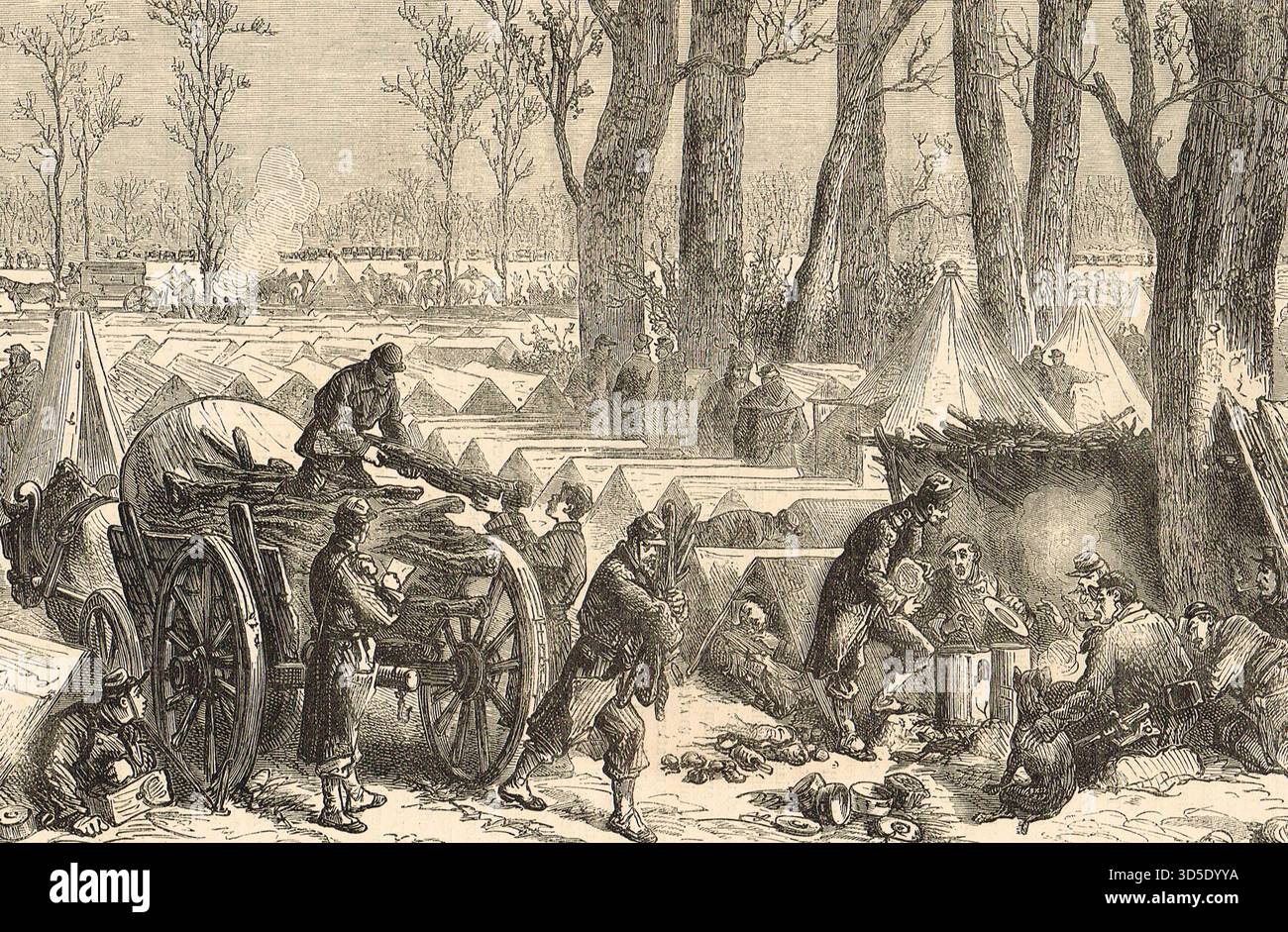 Bivouac of french troops under the command of general ducrot hi-res ...