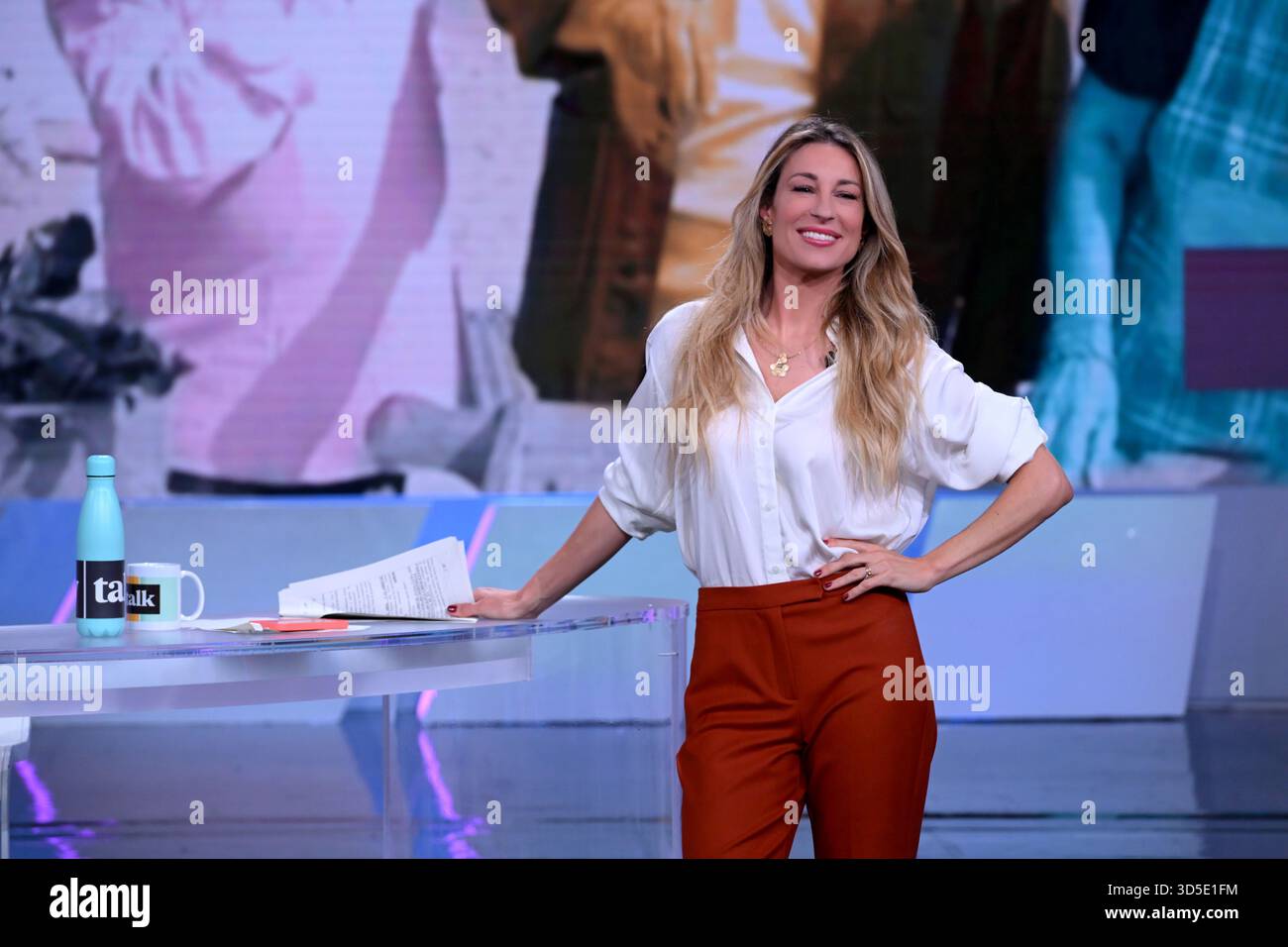 Milan, TV Show "TV Talk", Rai 3 - Mia Ceran Stock Photo - Alamy