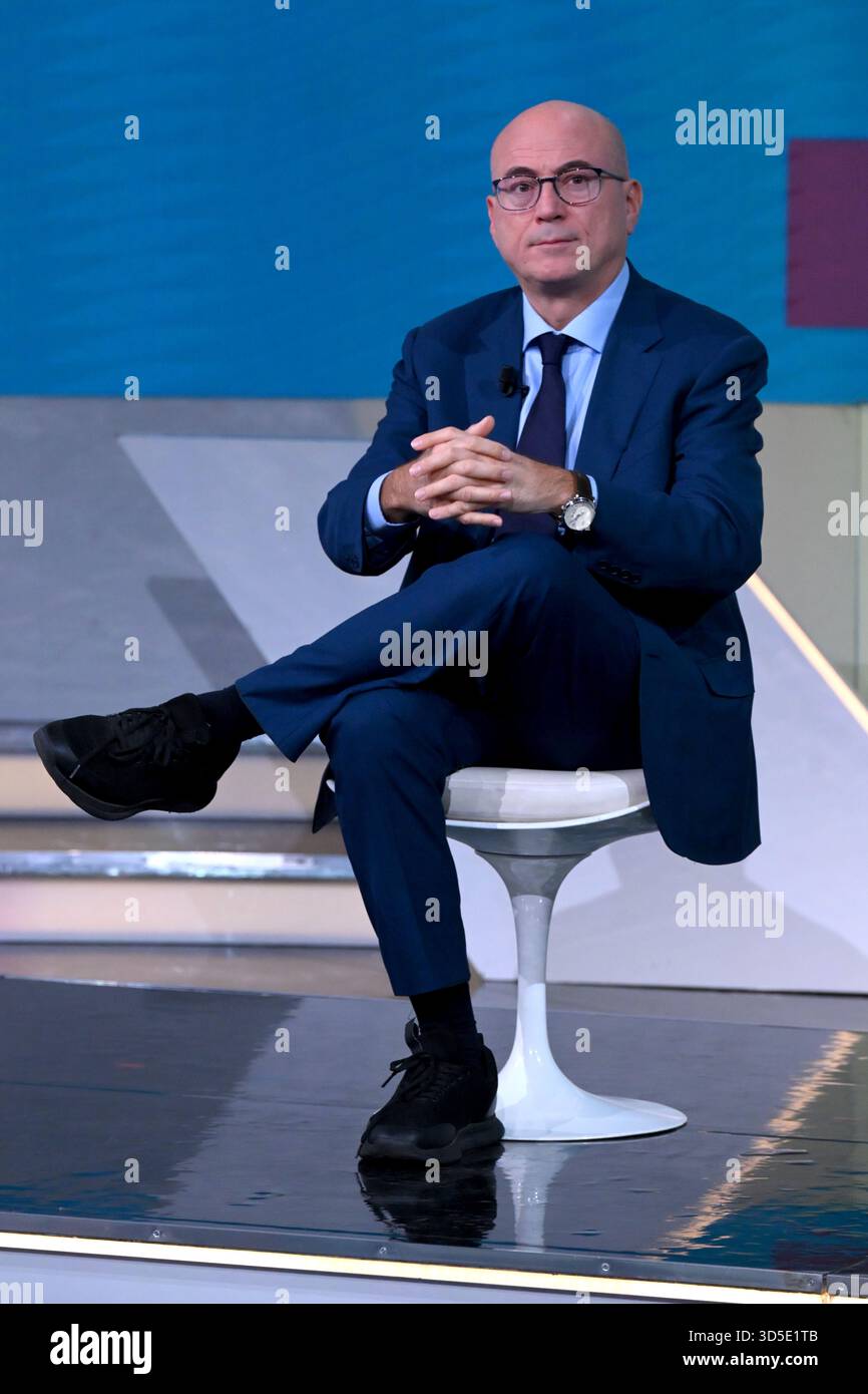 Milan, TV Show "TV Talk", Rai 3 - Aldo Cazzullo Stock Photo - Alamy