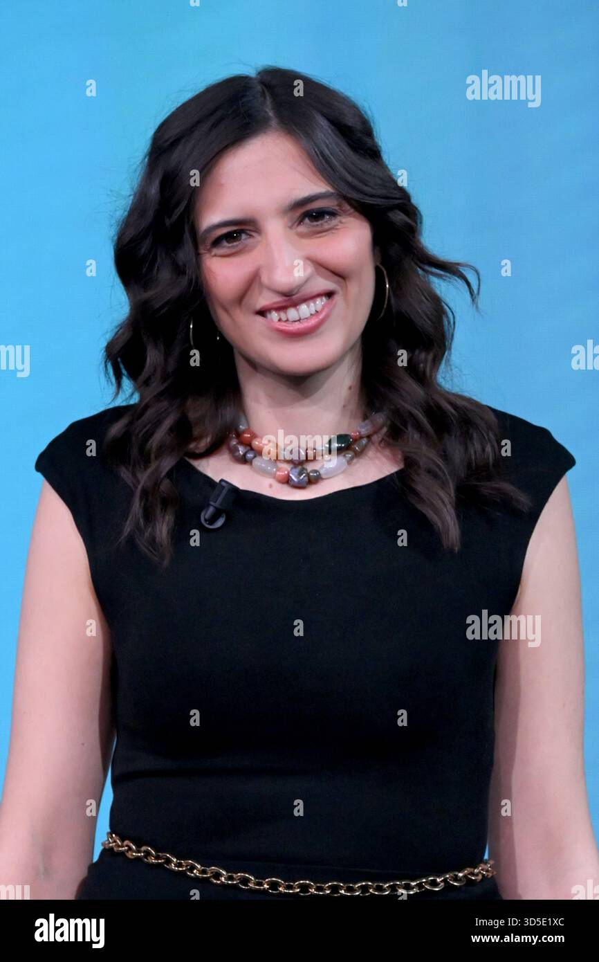 Milan, TV Show "TV Talk", Rai 3 - Ginevra Leganza Stock Photo - Alamy