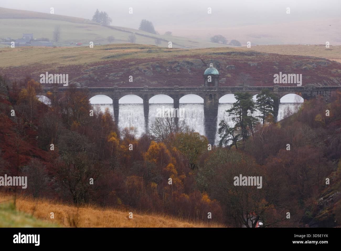 Elan Valley, Powys. 15 November 2025. UK weather: Craig Goch Dam ...