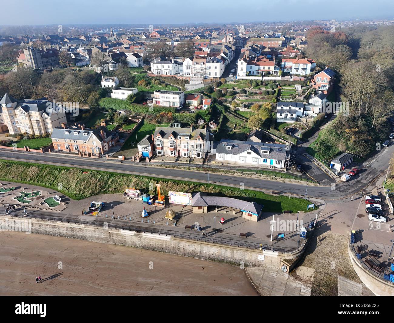 The Beach Road, Filey seafront, Filey Bay. North Yorkshire. British ...