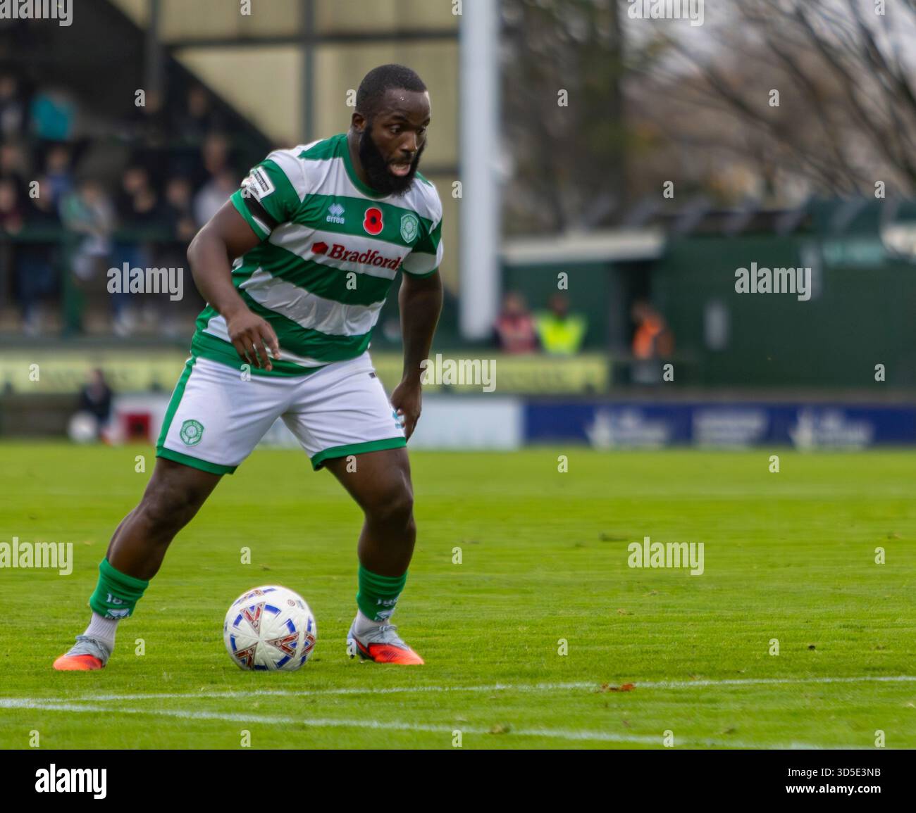 Yeovil Town's Junior Morias with the ball Enterprise National League ...