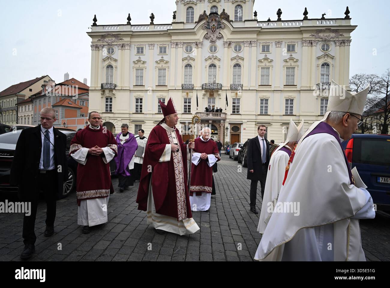 Prague, Czech Republic. 15th Nov, 2025. The funeral procession departs ...