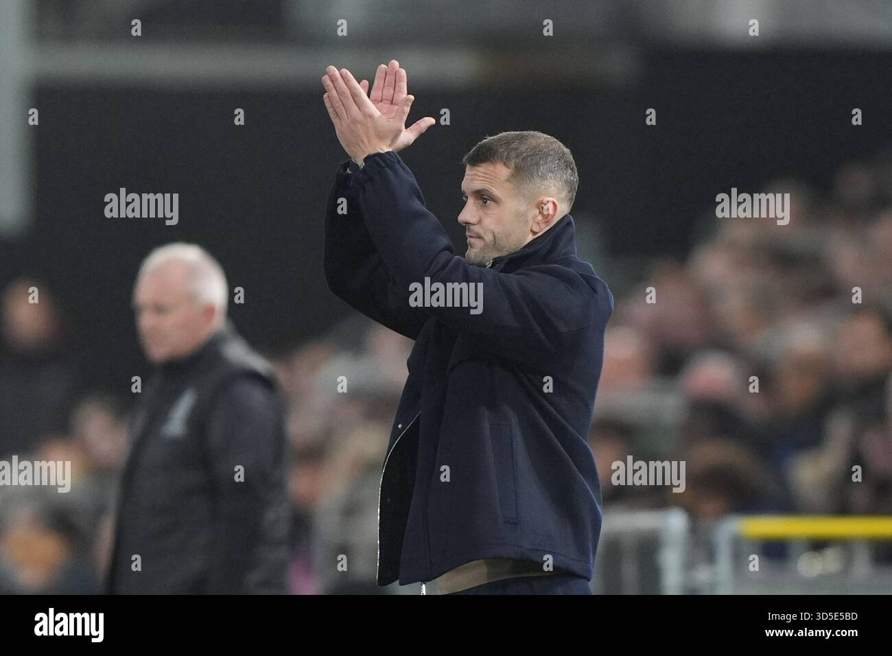 Luton Town manager Jack Wilshere on the touchline during the Sky Bet ...