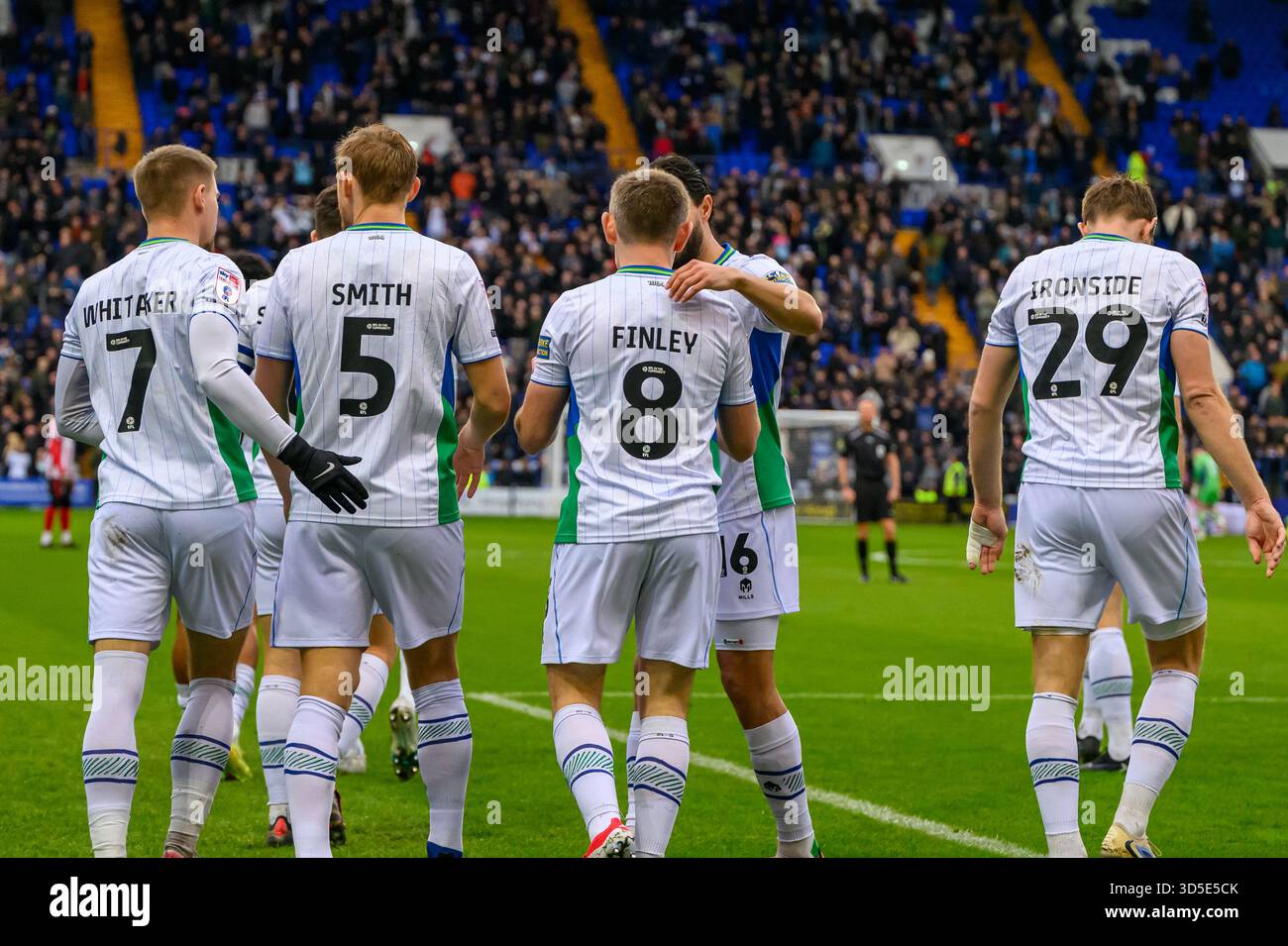 Tranmere players celebrate their first goal during the Sky Bet League 2 ...