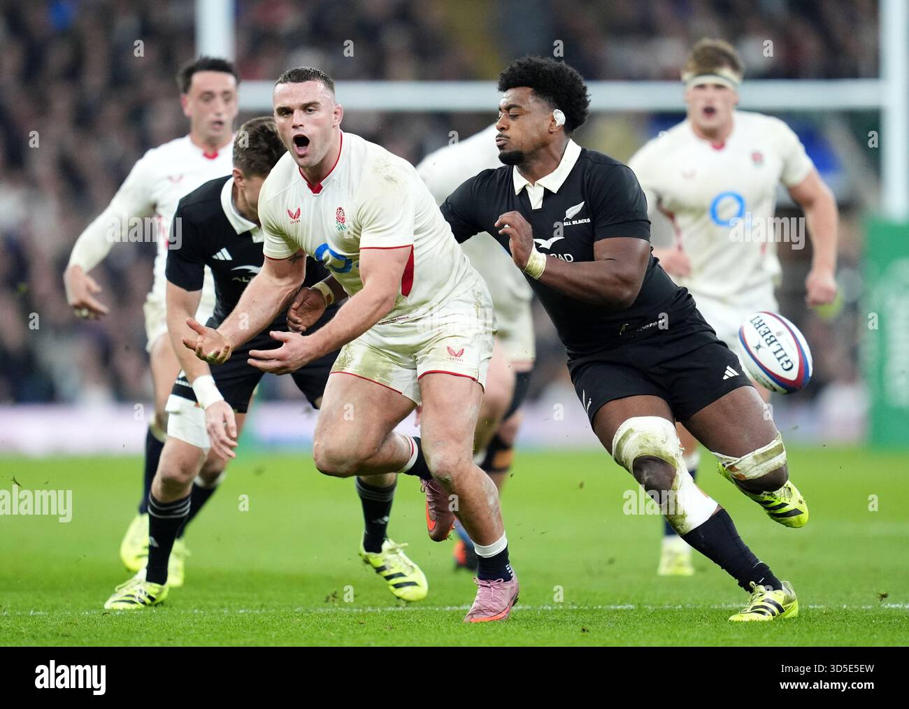 England's Ben Earl drops the ball during the Quilter Nations Series ...