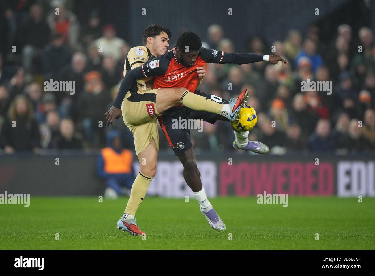 Rotherham United's Reece James and Luton Town's Gideon Kodua (right ...