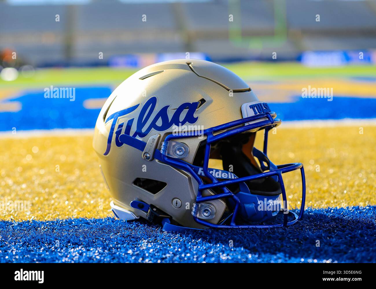 November 15, 2025:.Tulsa Golden Hurricane Helmet on the turf at Skelly ...