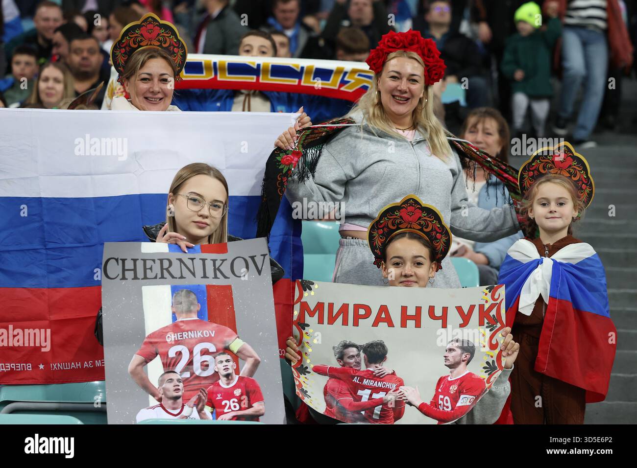 Russia fans attend an international friendly soccer match between ...