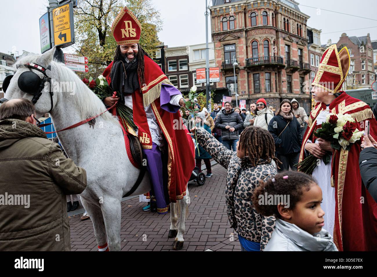 AMSTERDAM - The New Saint with roses and a brass band during a ...
