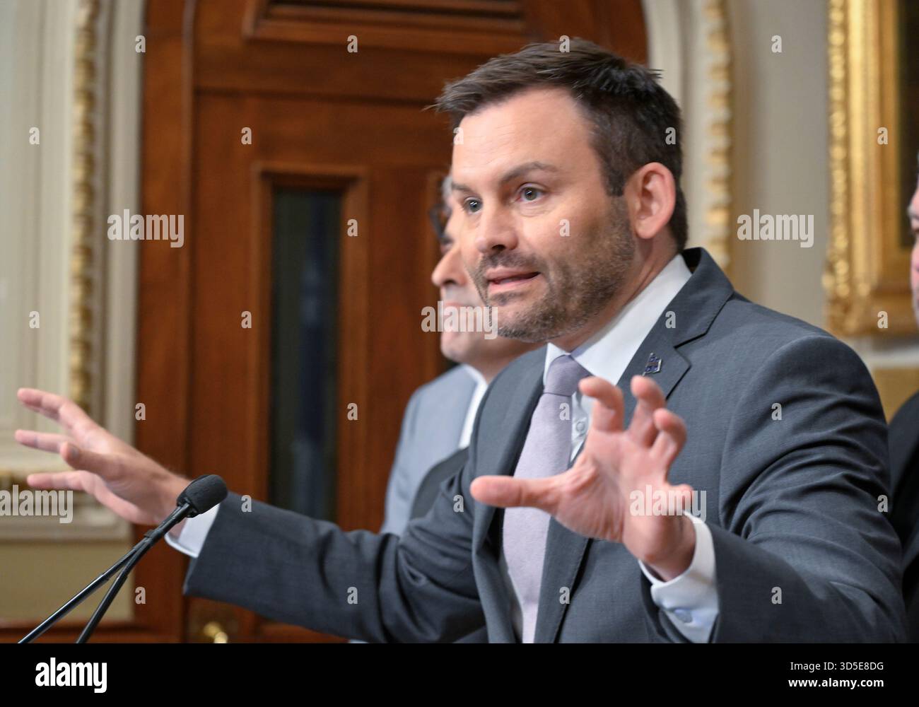 Parti Quebecois Leader Paul St-Pierre Plamondon speaks during a news ...