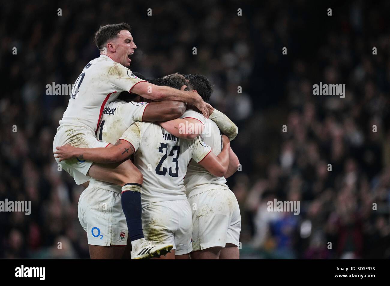 England George Ford, left, with teammates celebrates after Fraser ...