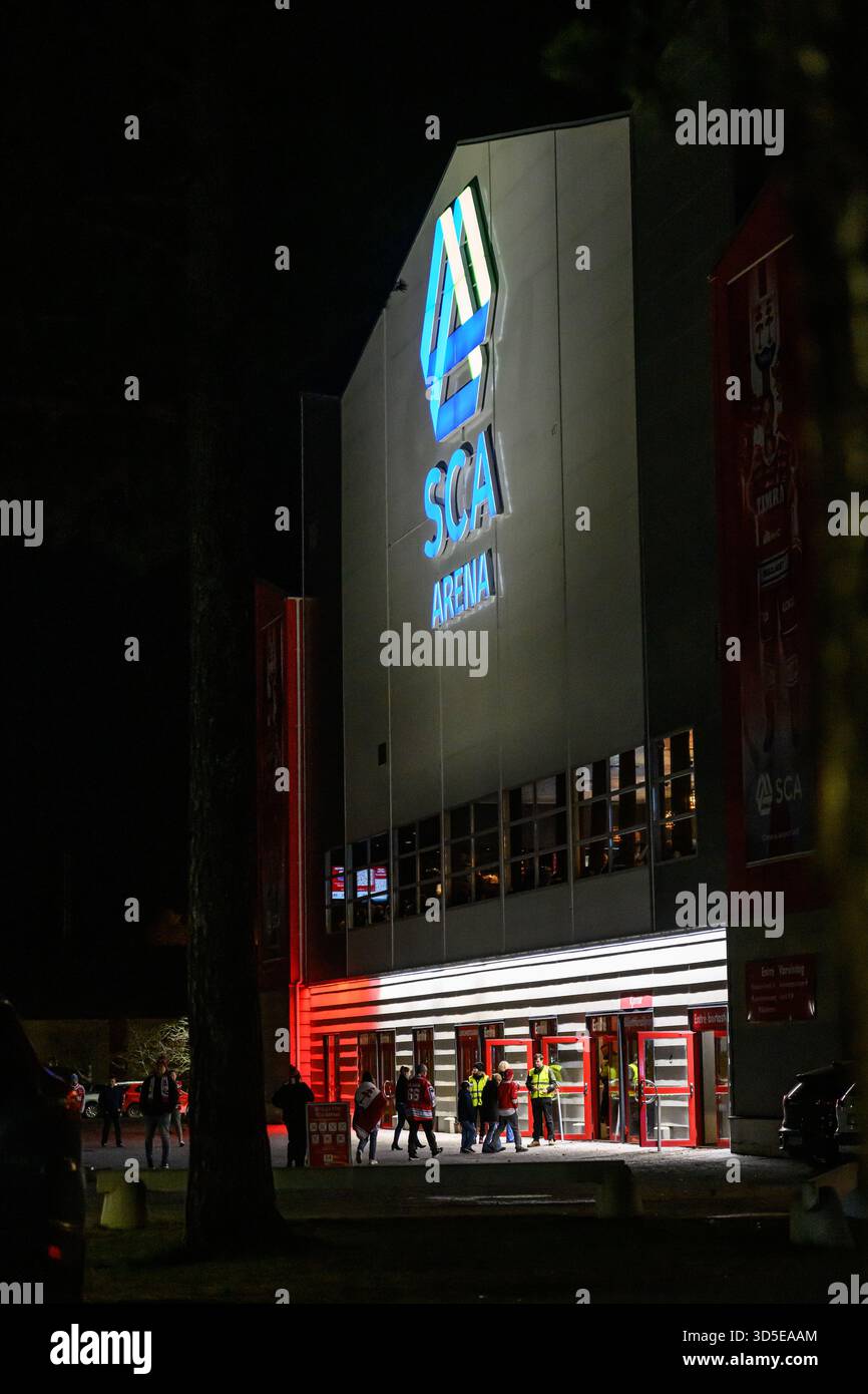 251115 SCA Arena inför ishockeymatchen i SHL mellan Timrå och Frölunda ...