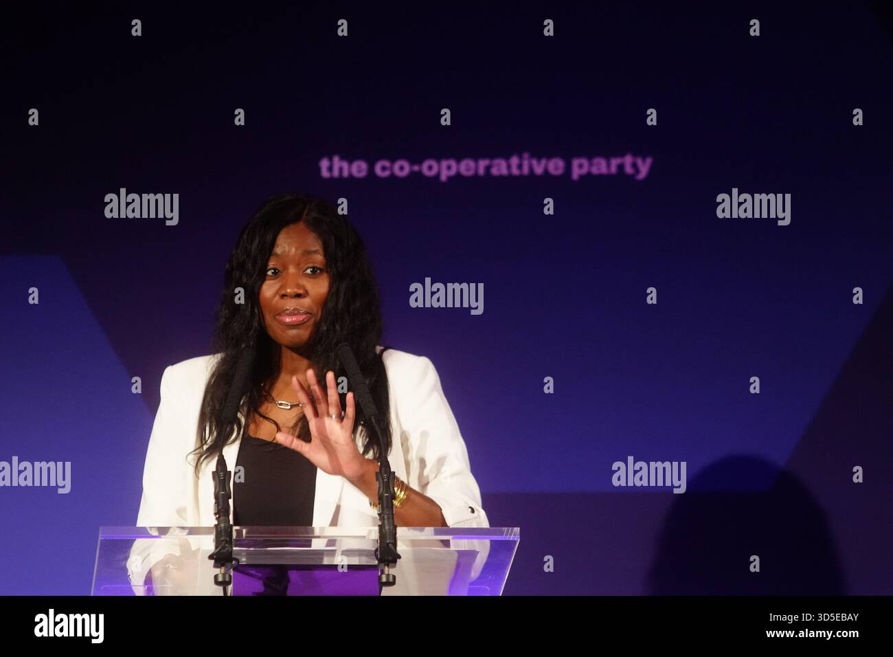 Communities Minister Miatta Fahnbulleh speaks during the Co-operative ...
