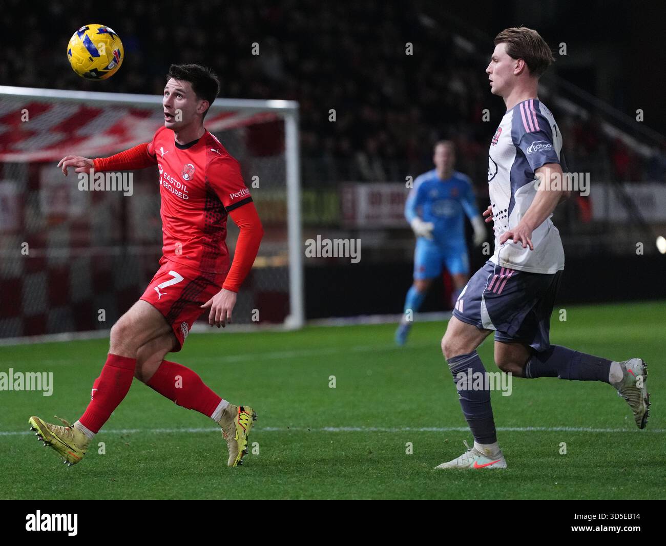 Leyton Orient's Oliver O'Neill (left) and Exeter City's Ed Turns in ...