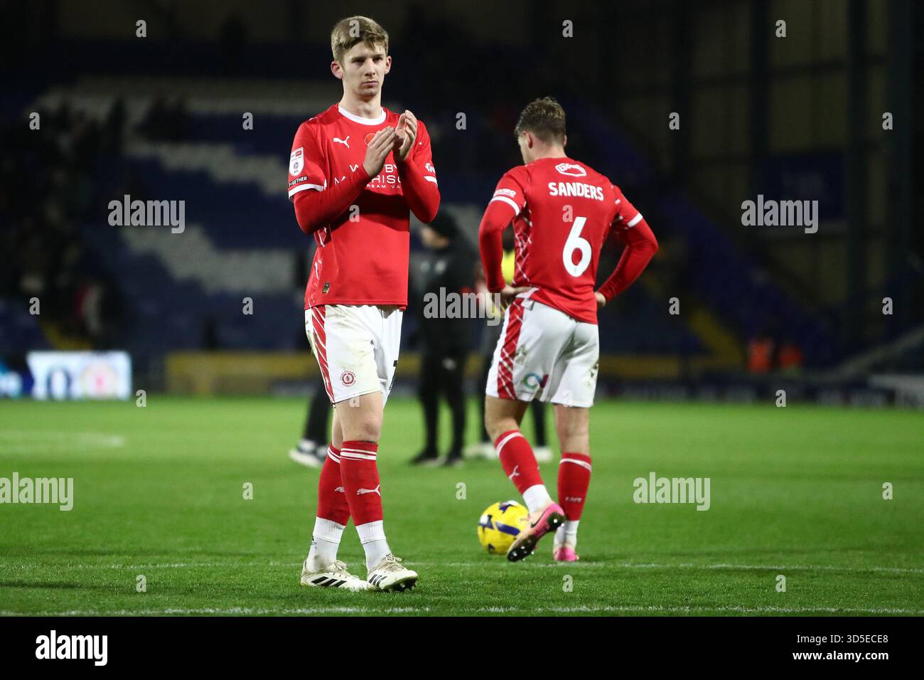 James Connolly of Crewe Alexandra applauds the fans following a 0-0 ...