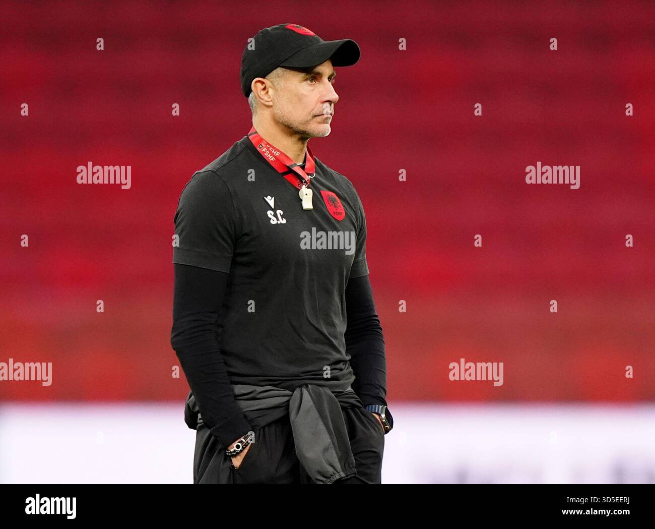 Albania manager Sylvinho during a training session at the Air Albania ...