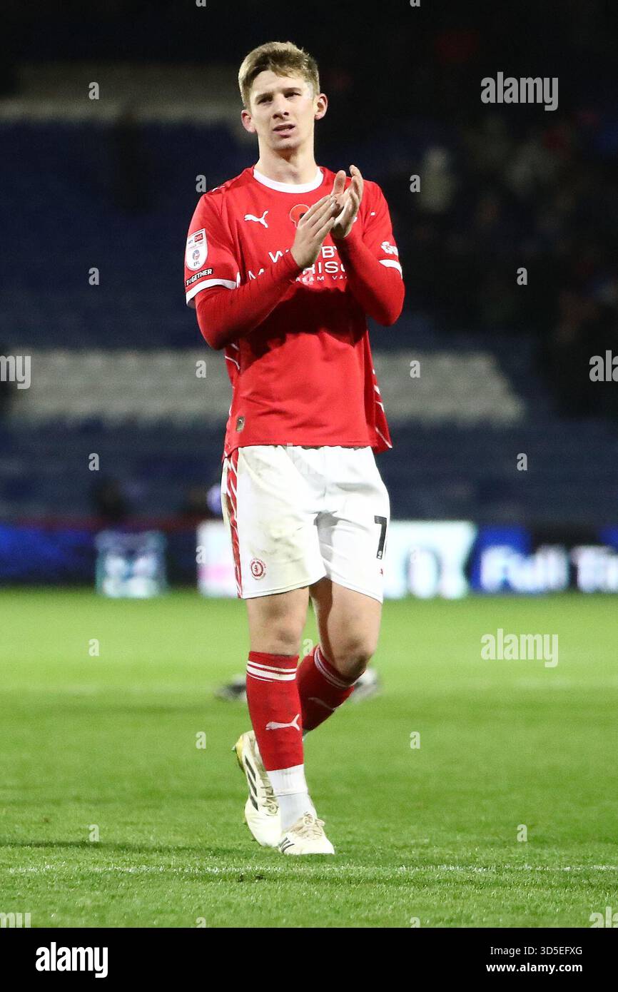 James Connolly of Crewe Alexandra applauds the fans following a 0-0 ...
