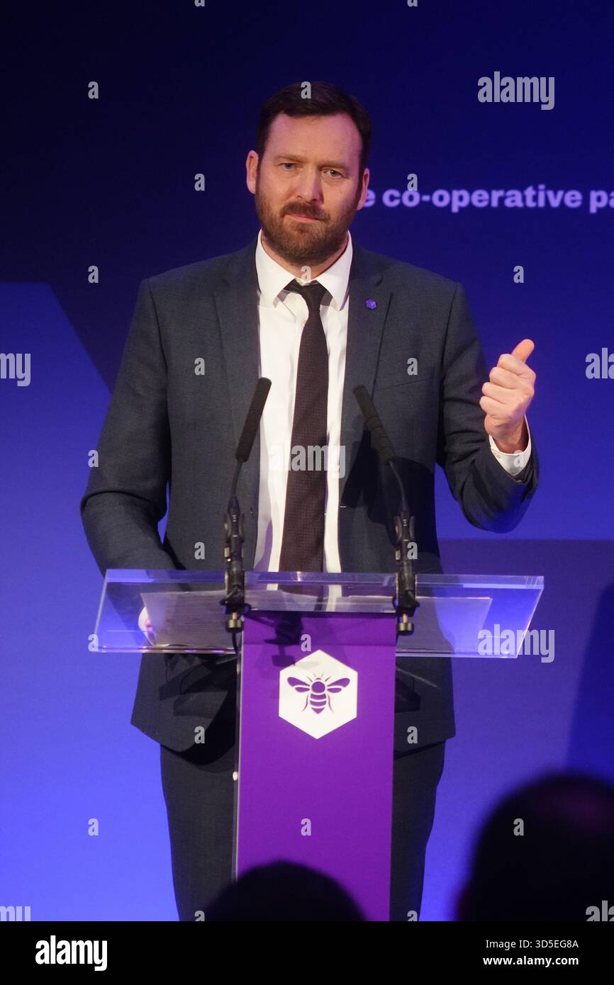 Co-operative Party General Secretary Joe Fortune speaks during the Co ...