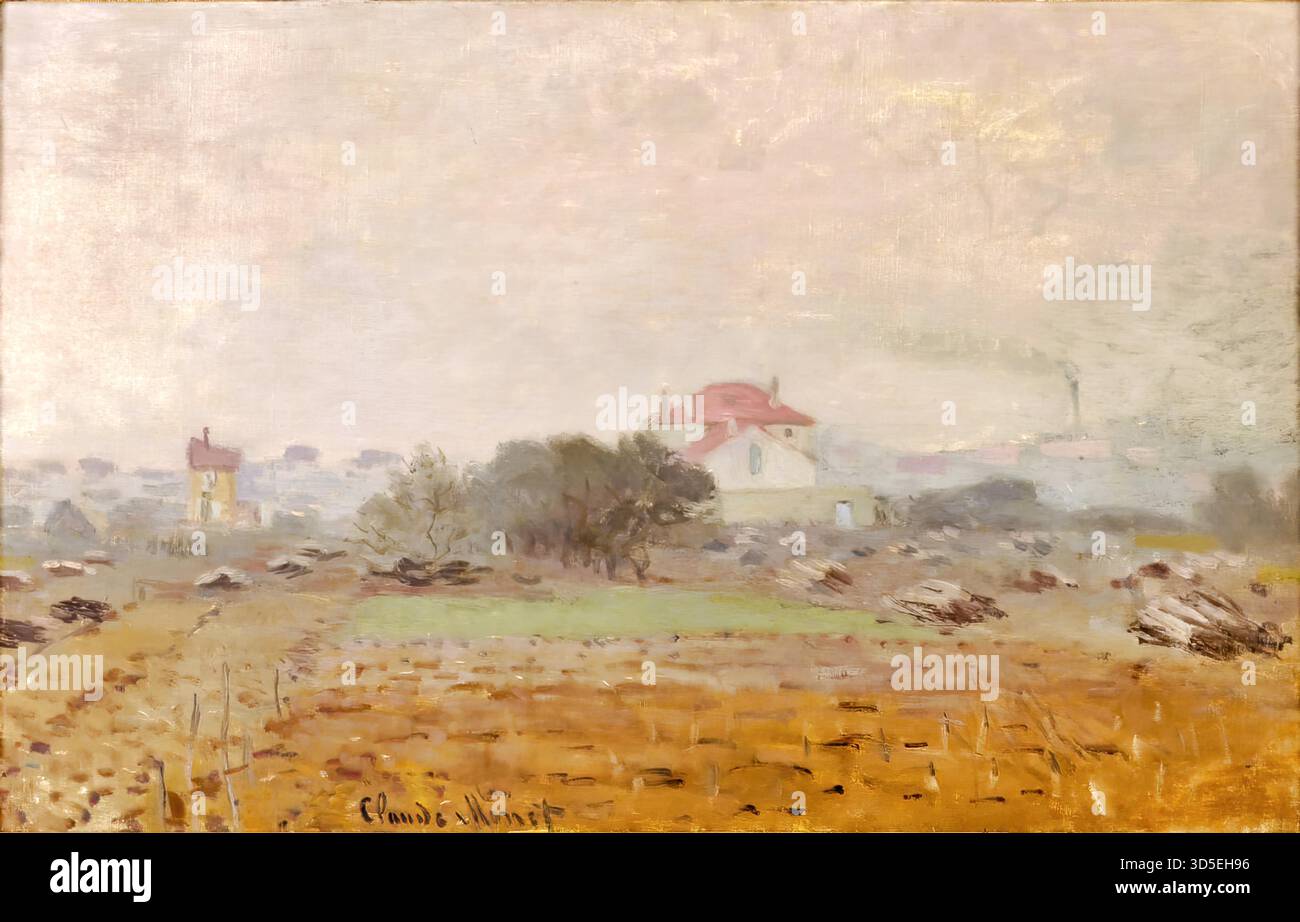 Fog Effect (Effet de Brouillard), 1872 by Claude Monet Stock Vector ...