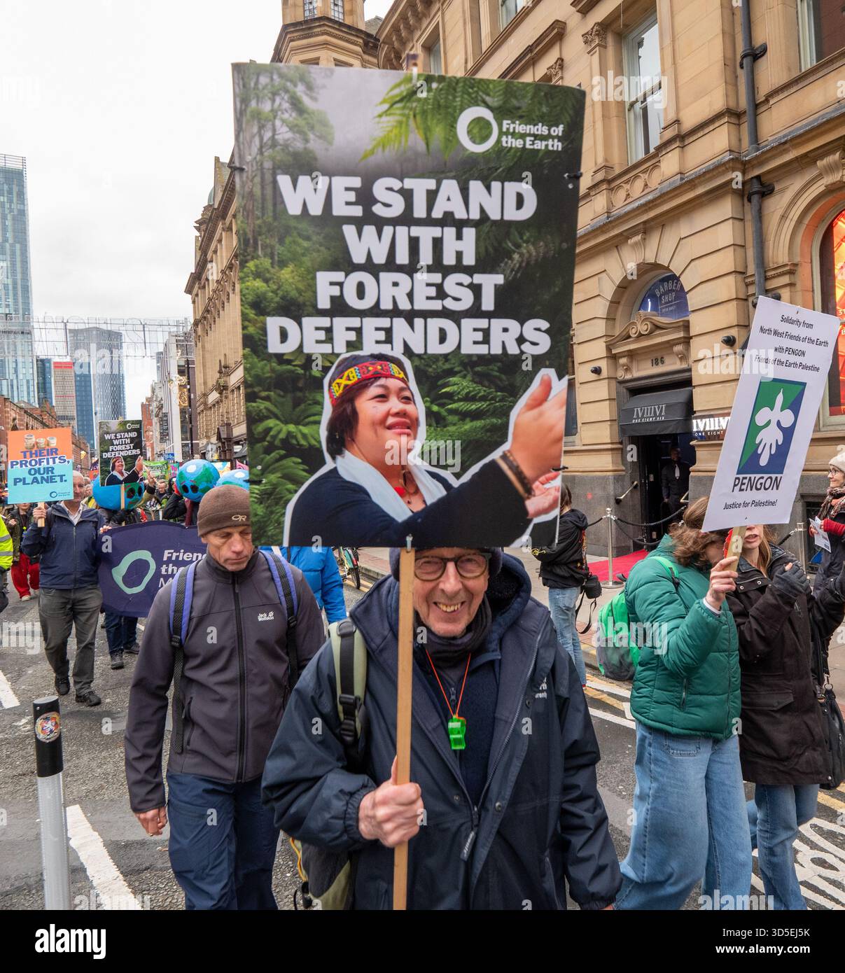 We stand with forest defenders sign. Greater Manchester Climate Justice ...
