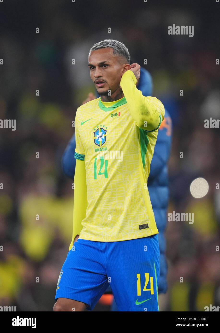 Brazil's Wesley at the final whistle after an international match at ...