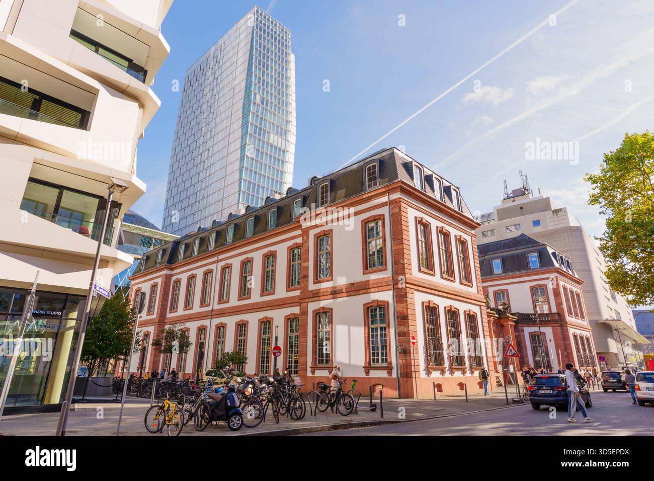 Frankfurt, Germany - October 21, 2025: Historic buildings with red ...