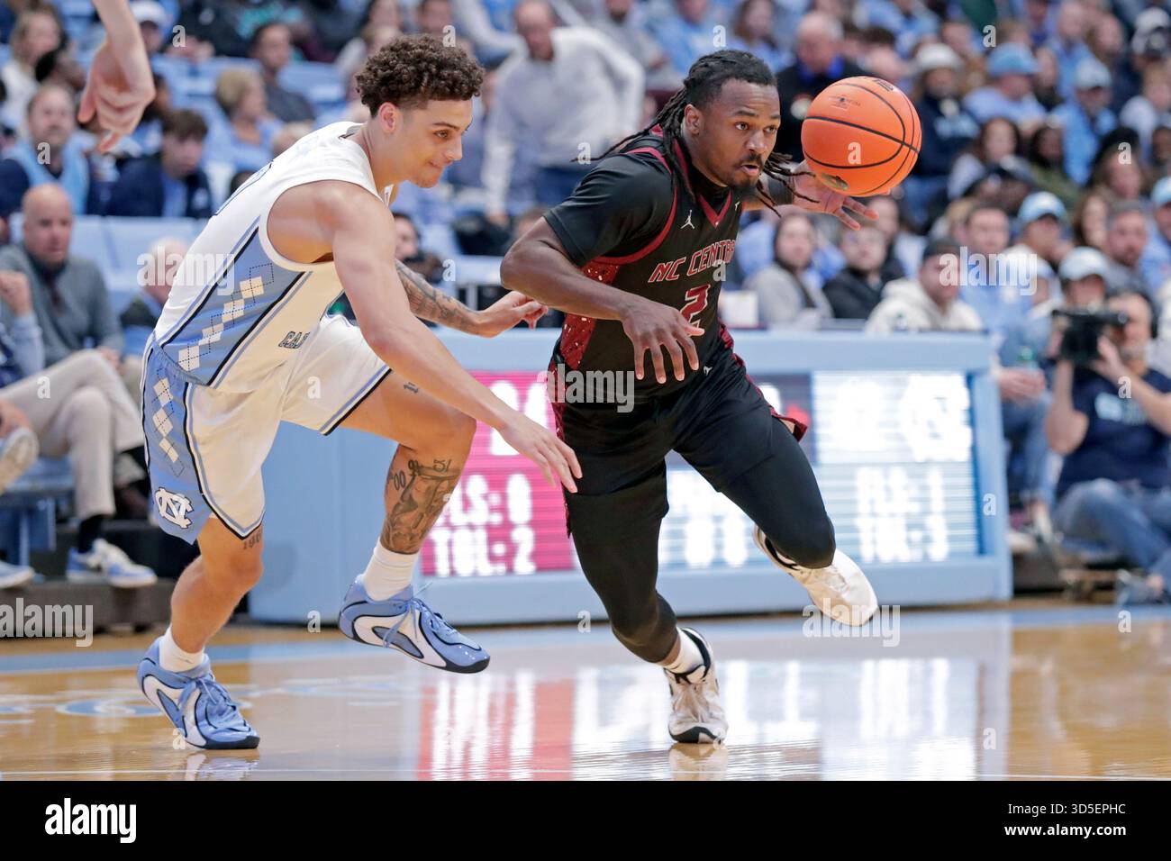 North Carolina Central guard Dionte Johnson (2) drives against North ...