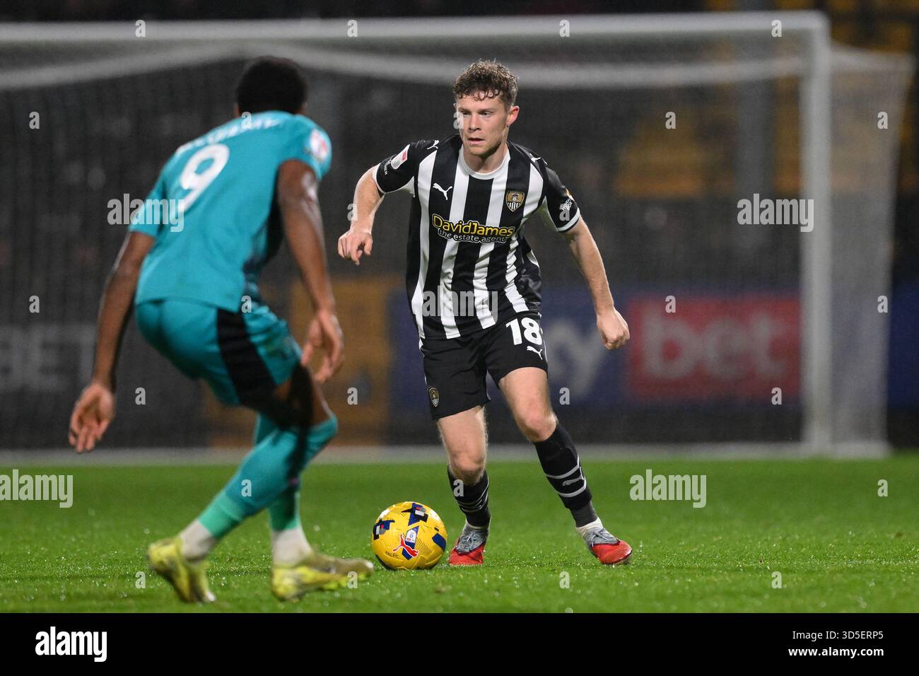 Matt Palmer of Notts County in action during the Sky Bet League 2 match ...