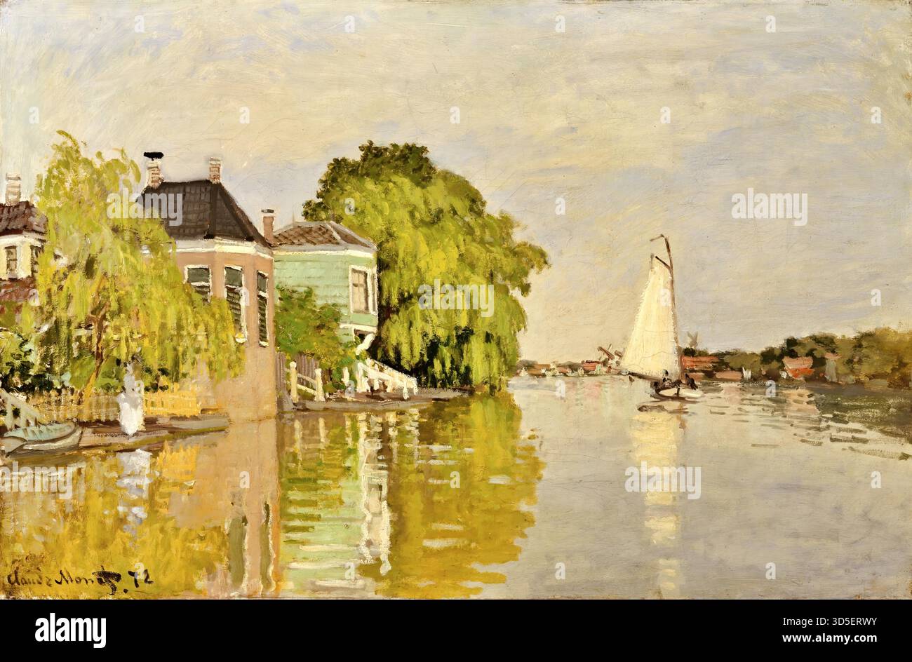Houses on the Achterzaan, 1871 by Claude Monet Stock Vector Image & Art ...