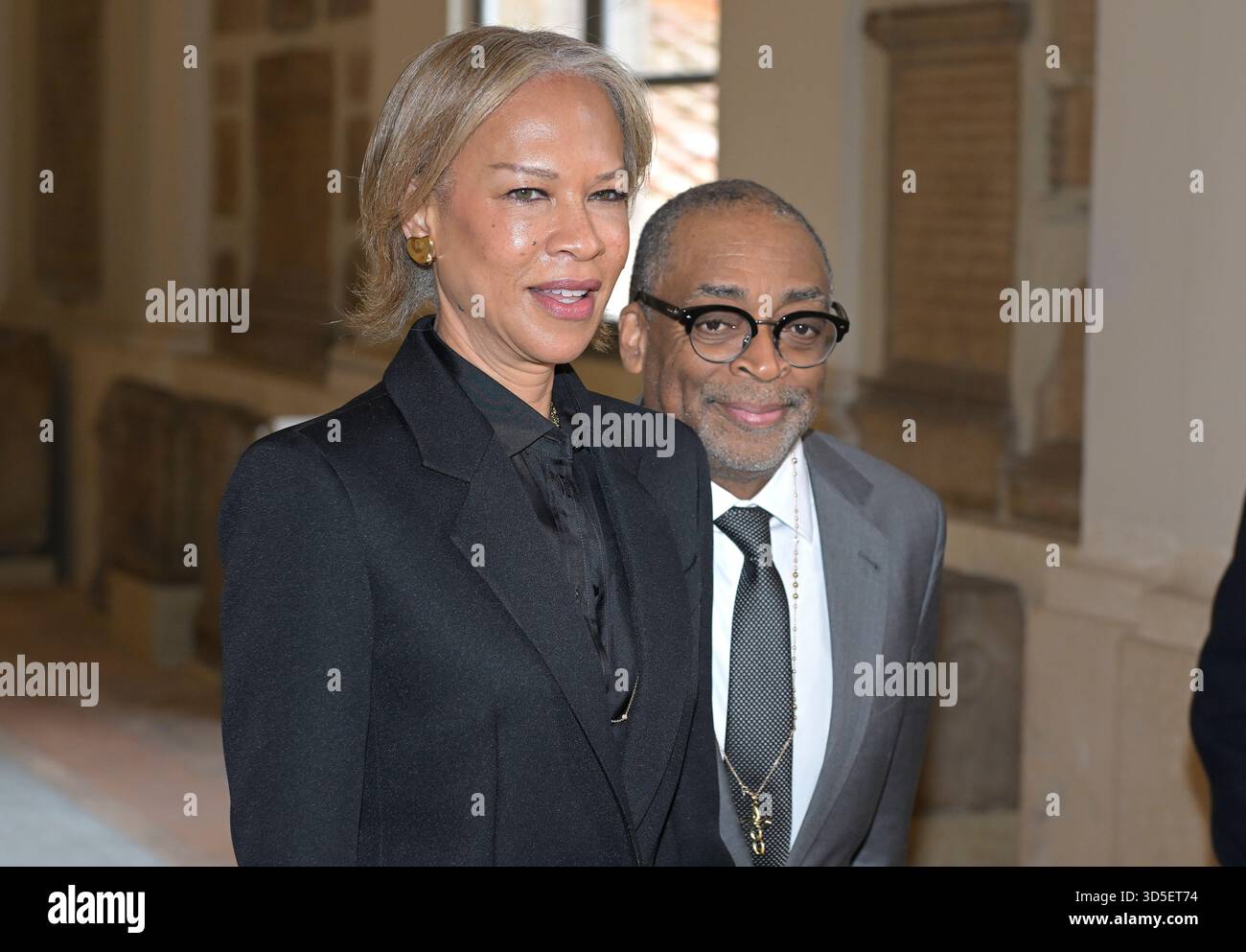 VATICAN CITY, VATICAN - NOVEMBER 15: Spike Lee and Tonya Lewis Lee leaves the Clementine Hall at ...