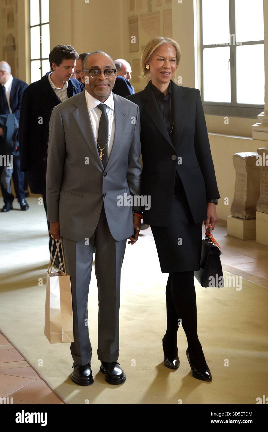 VATICAN CITY, VATICAN - NOVEMBER 15: Spike Lee and Tonya Lewis Lee leaves the Clementine Hall at ...