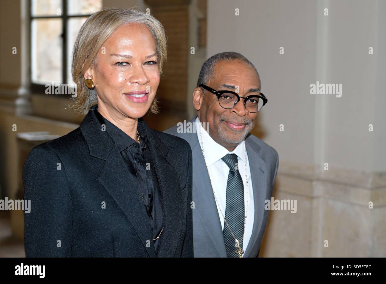 VATICAN CITY, VATICAN - NOVEMBER 15: Spike Lee and Tonya Lewis Lee leaves the Clementine Hall at ...