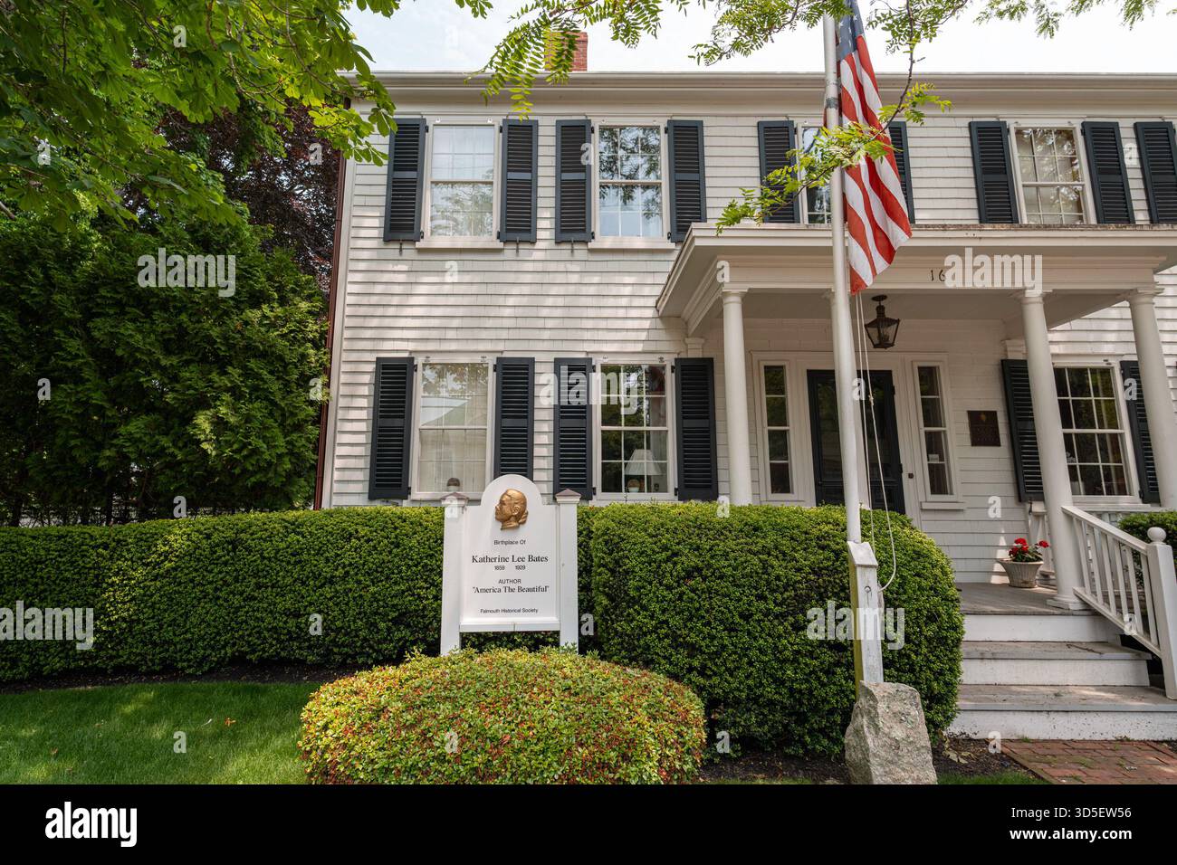 Falmouth, MA - June 6, 2025: Birthplace of Katharine Lee Bates author ...