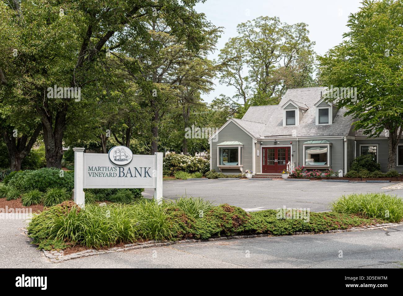 Falmouth, MA - June 6, 2025: Martha's Vineyard Bank is a local bank ...