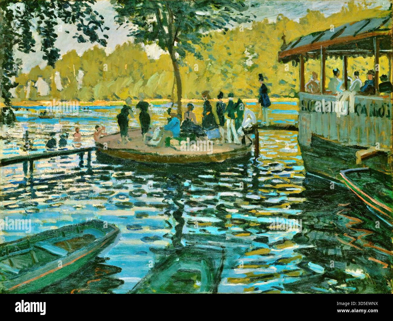 Lily pond paintings Stock Vector Images - Alamy