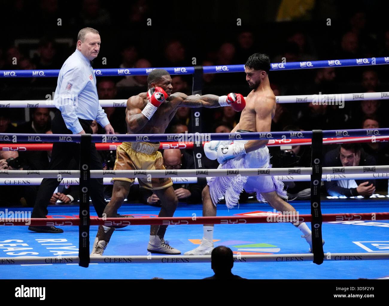 Adam Azim (right) in action against Kurt Scoby at the Tottenham Hotspur ...