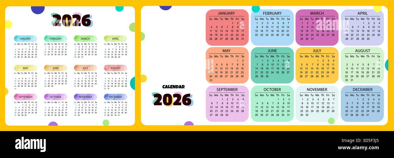 Desk calendar august 2026 Stock Vector Images - Alamy