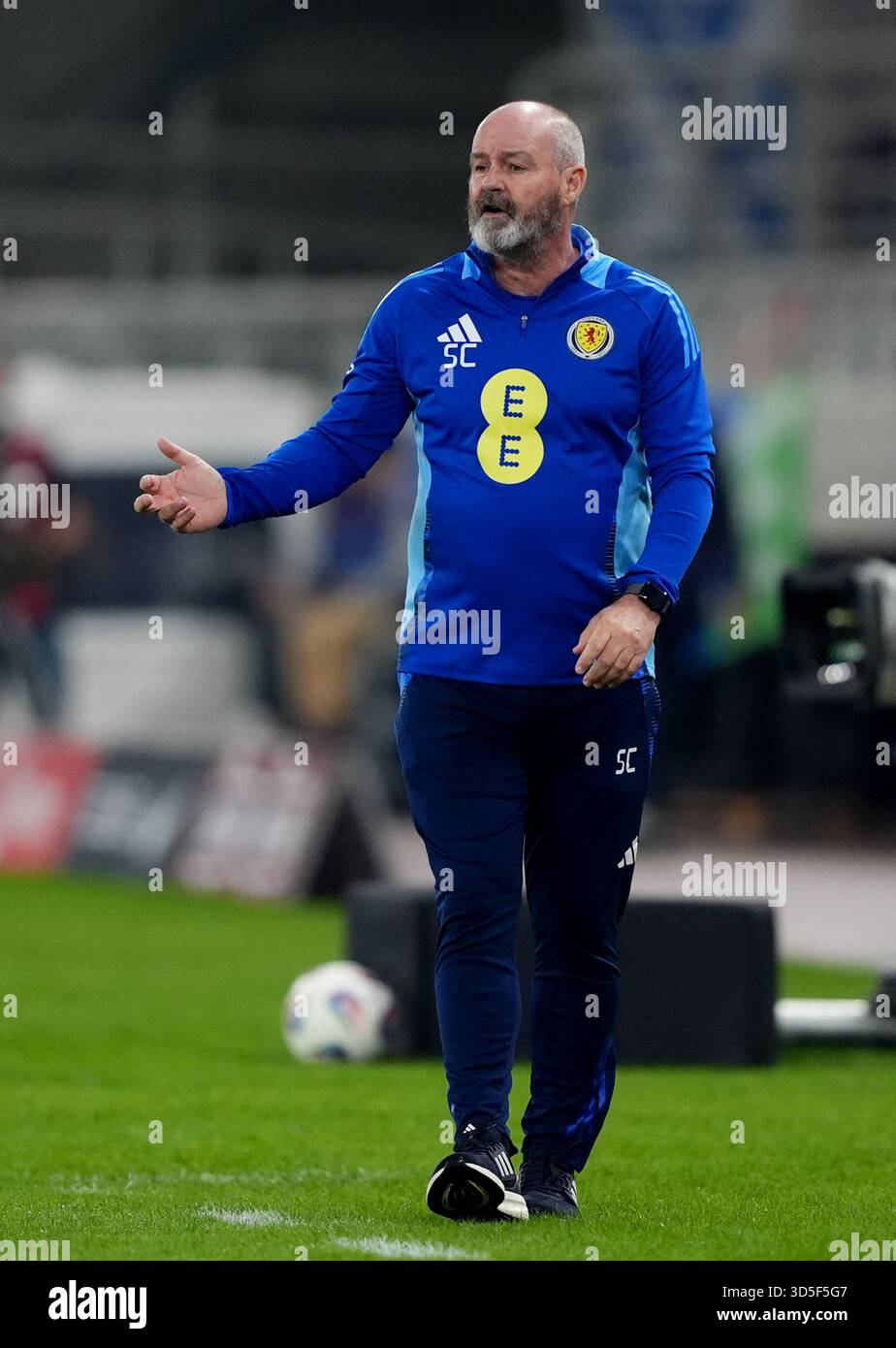 Scotland manager Steve Clarke during the FIFA World Cup European ...