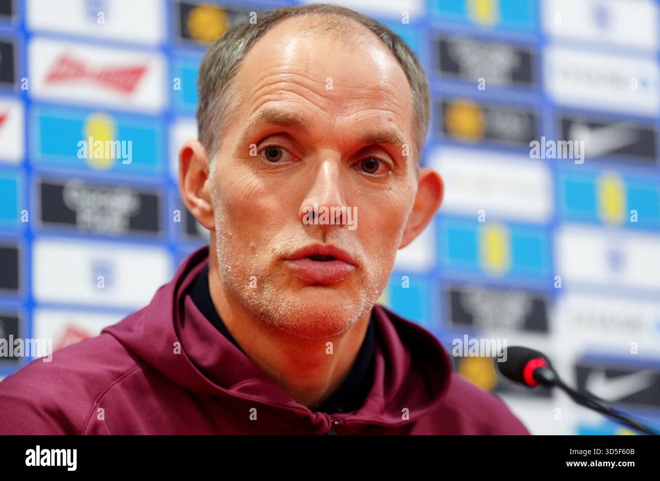 England manager Thomas Tuchel during a press conference at the Air ...