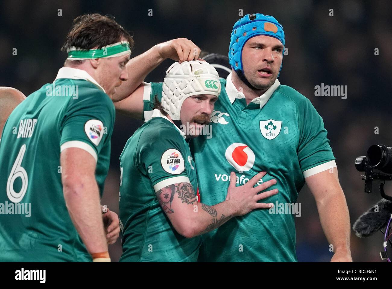 Ireland's Mack Hansen celebrates scoring their sides first try of the ...