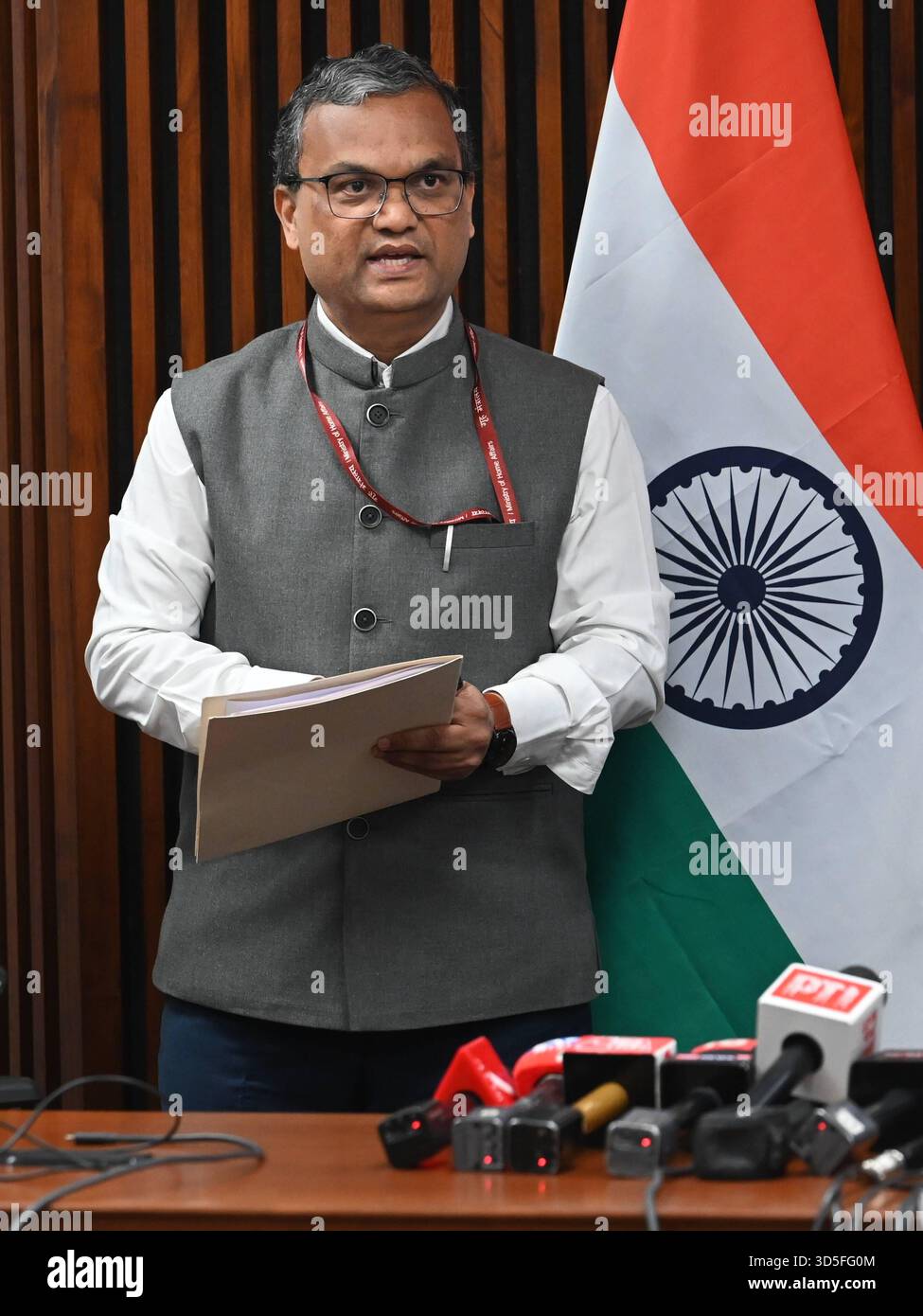 NEW DELHI, INDIA - NOVEMBER 15: Prashant Lokhande, Joint Secretary, Jammu & Kashmir Division ...