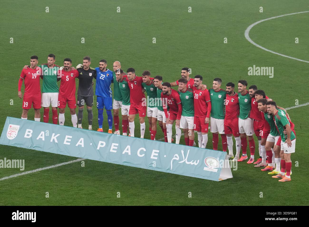 Players from both teams during the soccer match between the Basque and ...