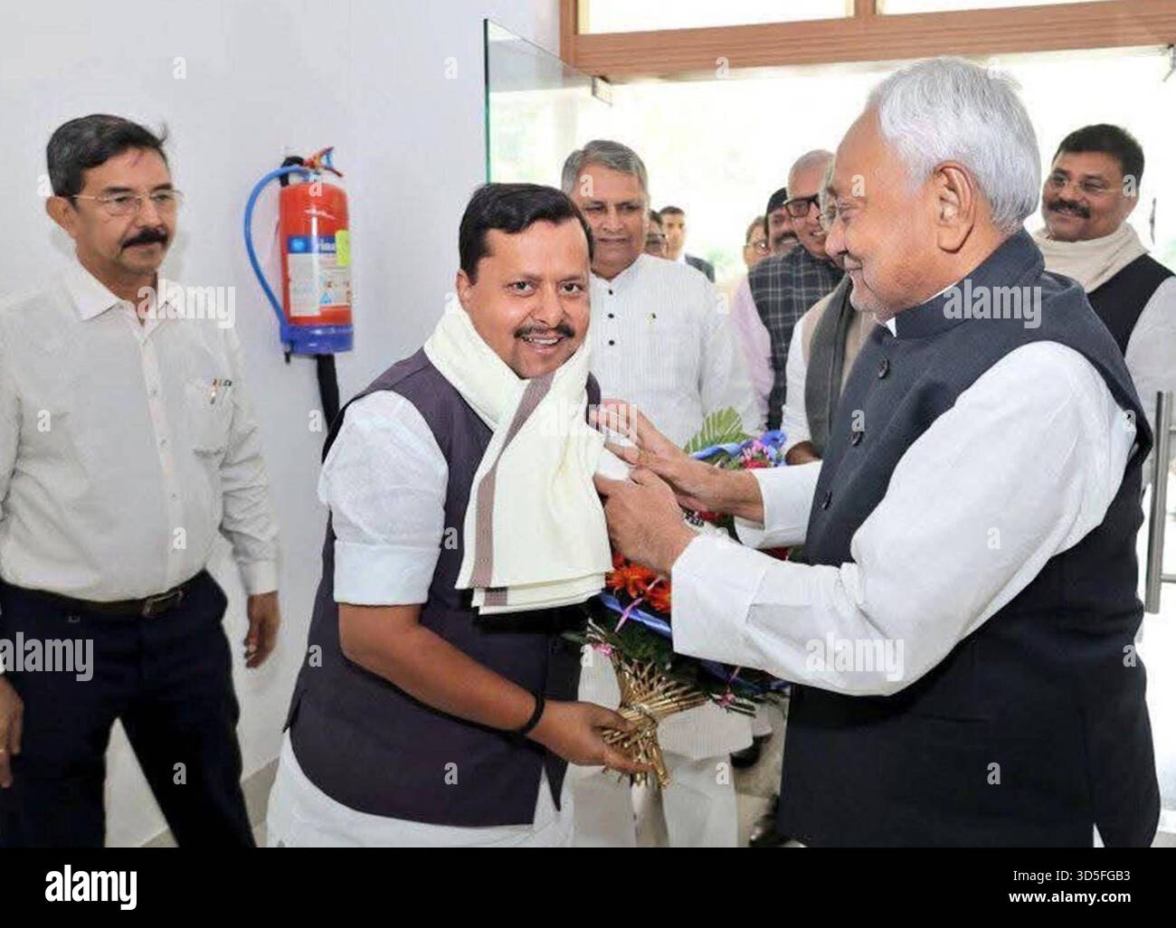 PATNA, INDIA - NOVEMBER 15: BJP MLA Nitin Navin meeting with Bihar ...