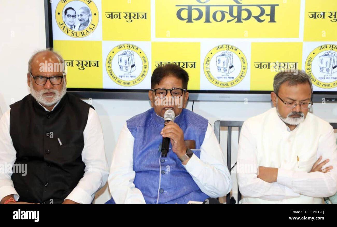 PATNA, INDIA - NOVEMBER 15: Jan Suraaj Party national president Uday ...