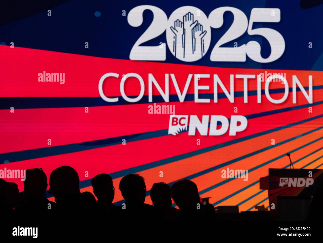 Delegates participate during the biennial B.C. NDP Convention at the ...
