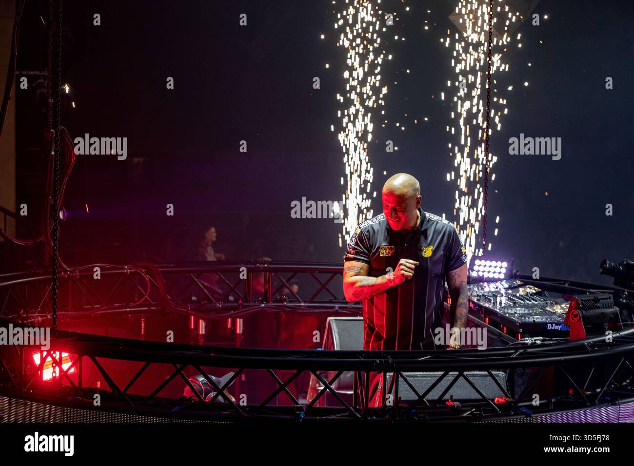 ARNHEM – DJ Paul Elstak performing at the Gelredome stadium. The ...