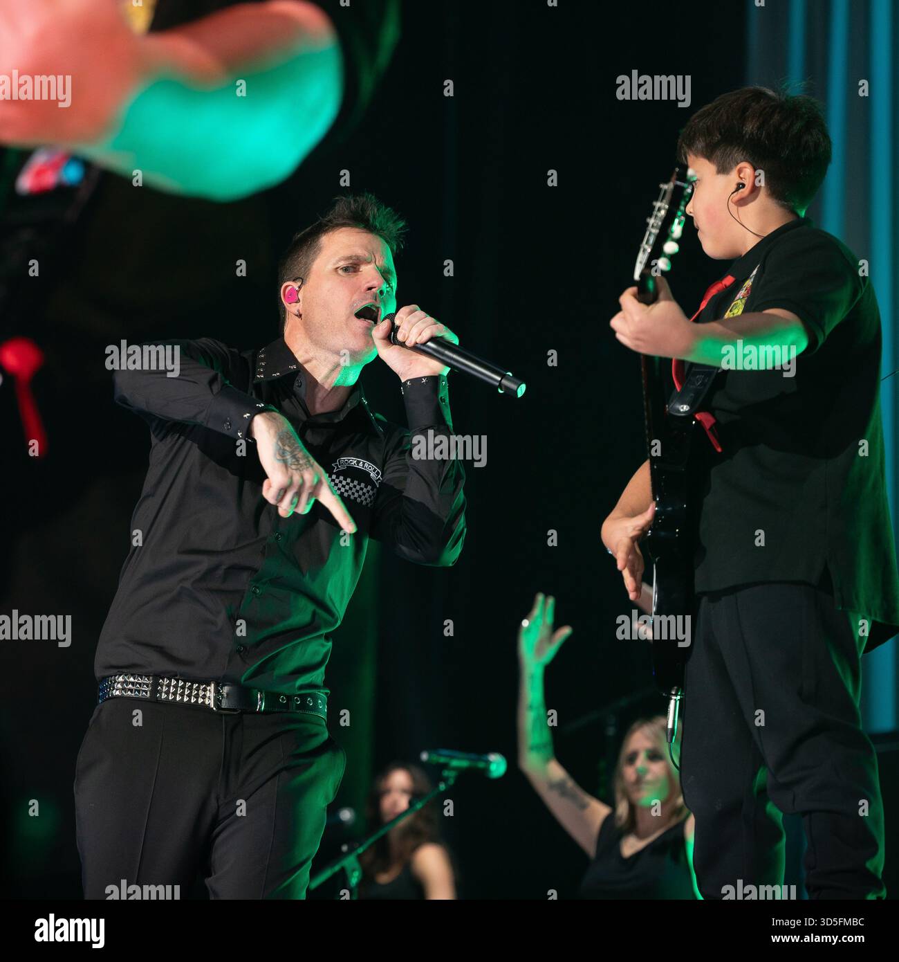 Singer Dani Martin performs during his concert at the Movistar Arena ...
