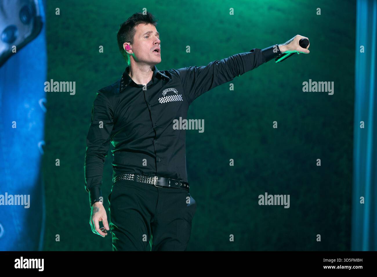 Singer Dani Martin performs during his concert at the Movistar Arena ...